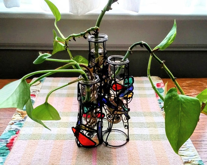 Stained Glass and Wire Towers Plant Propagation Test Tubes - Etsy