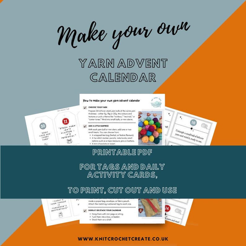 DIY Yarn Advent Calendar - Printable Tags and Activities for Your Own ...