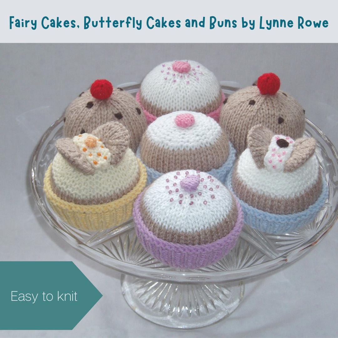 Knitted Cakes Knitting Pattern - PDF Knitting Pattern for Cupcakes ...