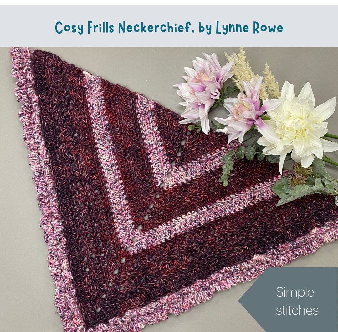 Crochet Shawl Pattern PDF for Triangle Neckerchief - a Cosy and Unique ...