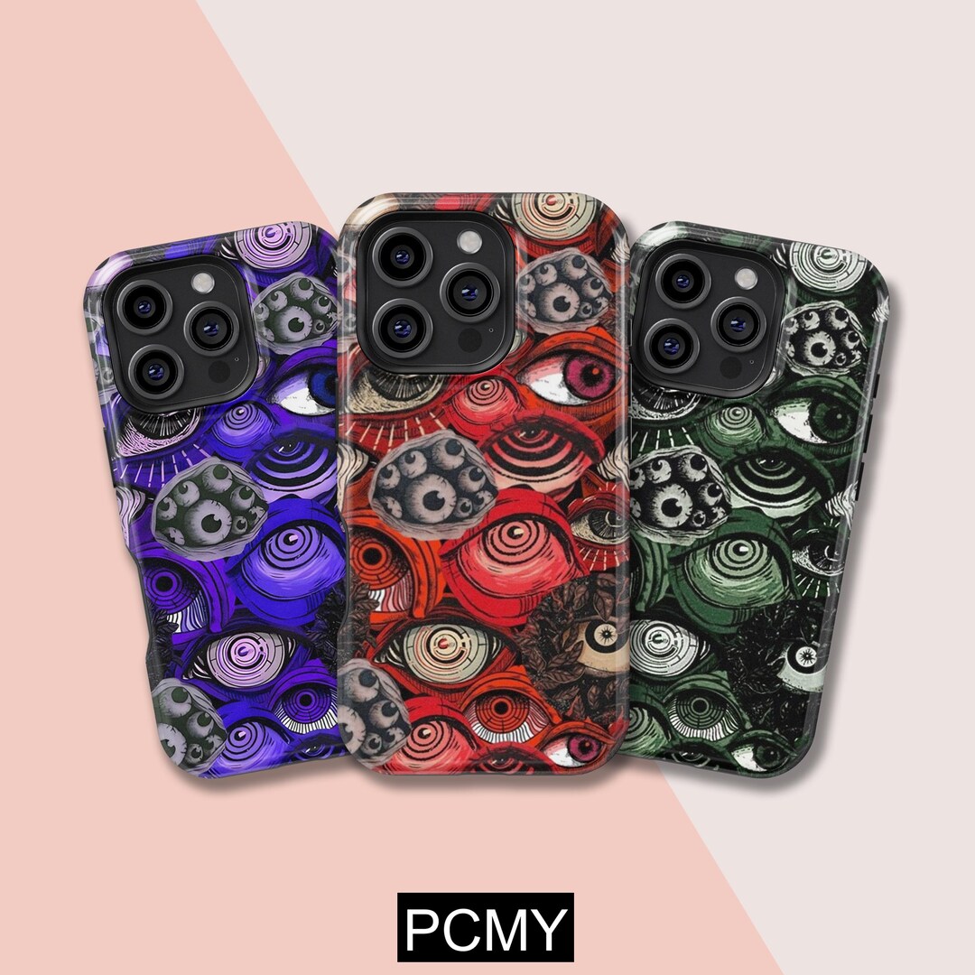 Horror Eye Collage Phone Case,iphone 17 16 15 14 13 12 11 X Xs 8 Max ...