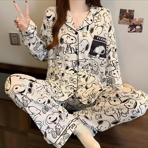 Snoopy Pajamas Women’s - Etsy