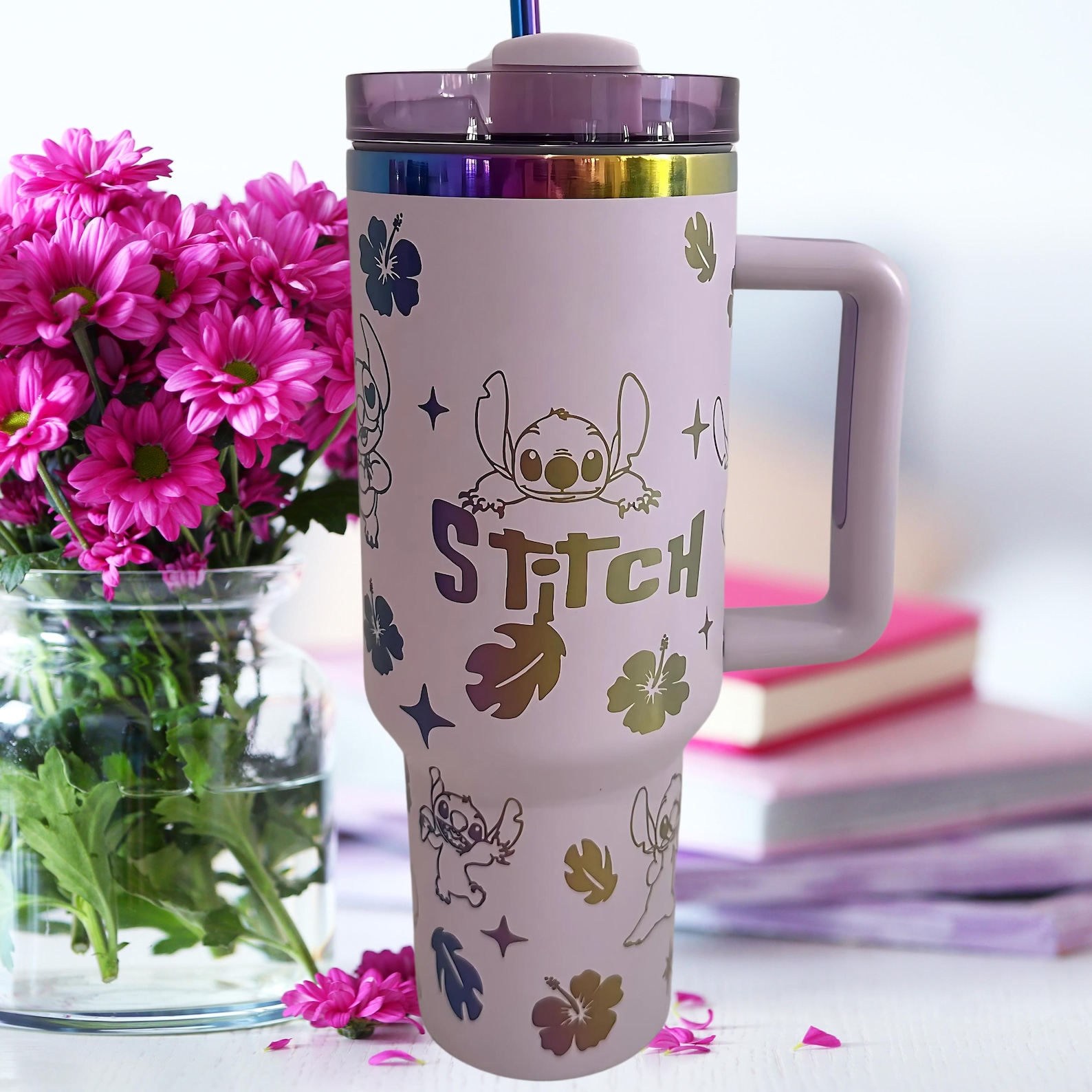 Laser Engraved Stitch Tumbler: 40oz Stainless Steel Cup - Etsy