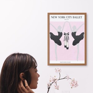 Ballerina Wall Art Printable – Digital Ballet Poster for Girls Room or ...
