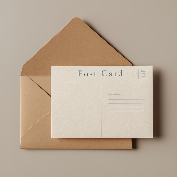 Postcard Back Design - Etsy