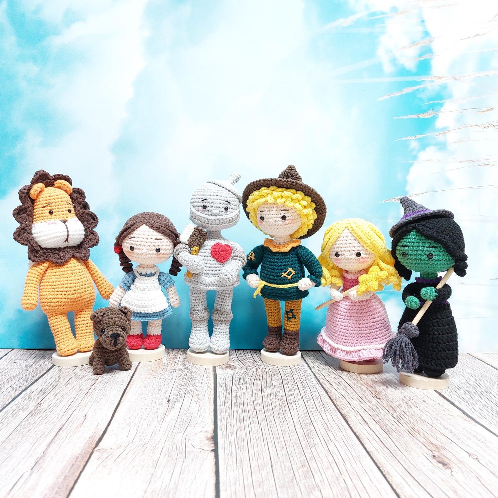 Wizard of Oz Crochet Doll Pattern, 7 Characters Amigurumi PDF (english ...