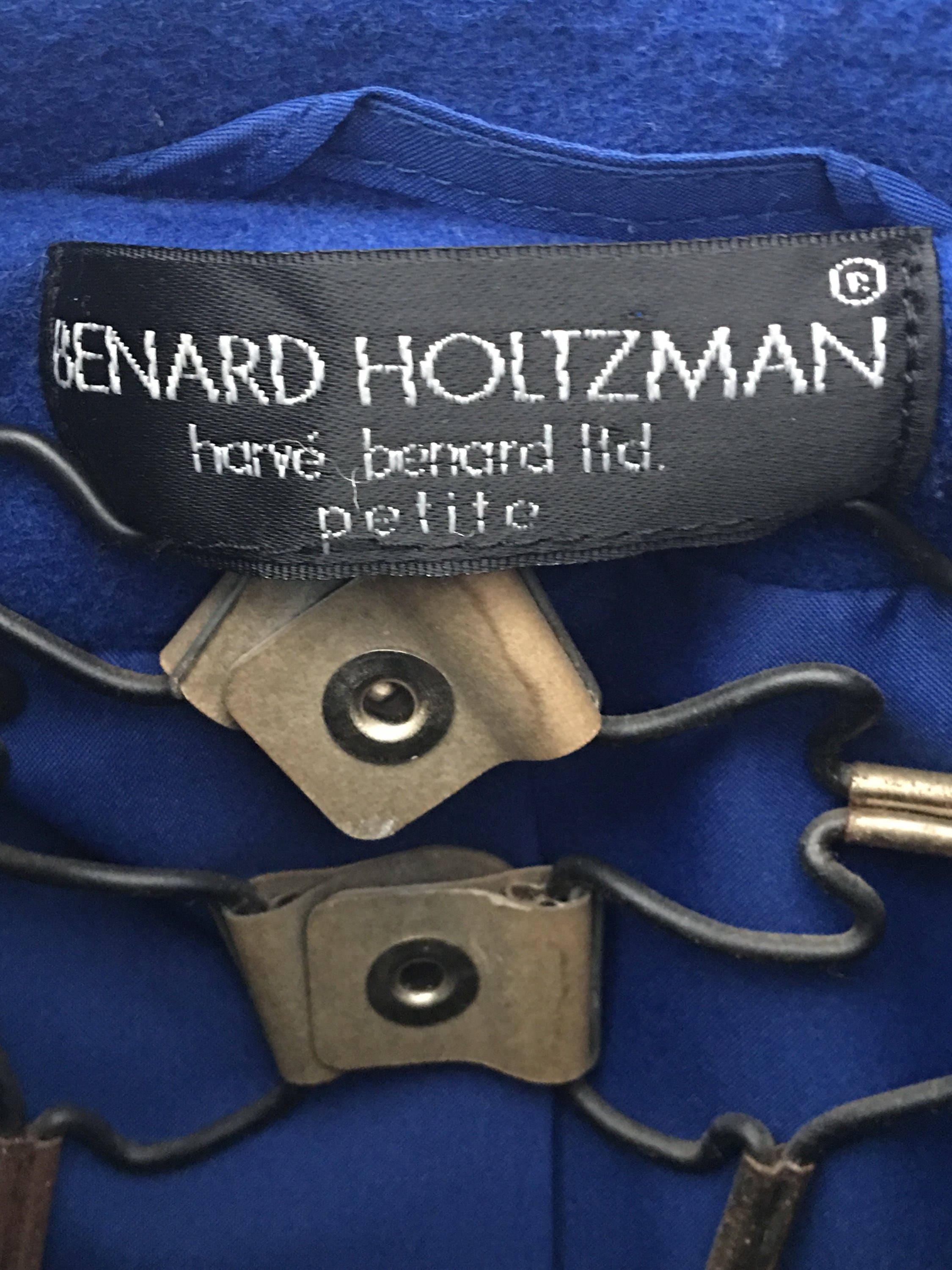 Vintage Harve Bernard, Bernard Holzman Full Length Royal Blue Wool Coat ...