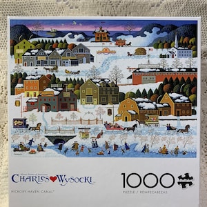 Charles Wysocki Americana Puzzle, Hickory Haven Canal Puzzle Vintage ...