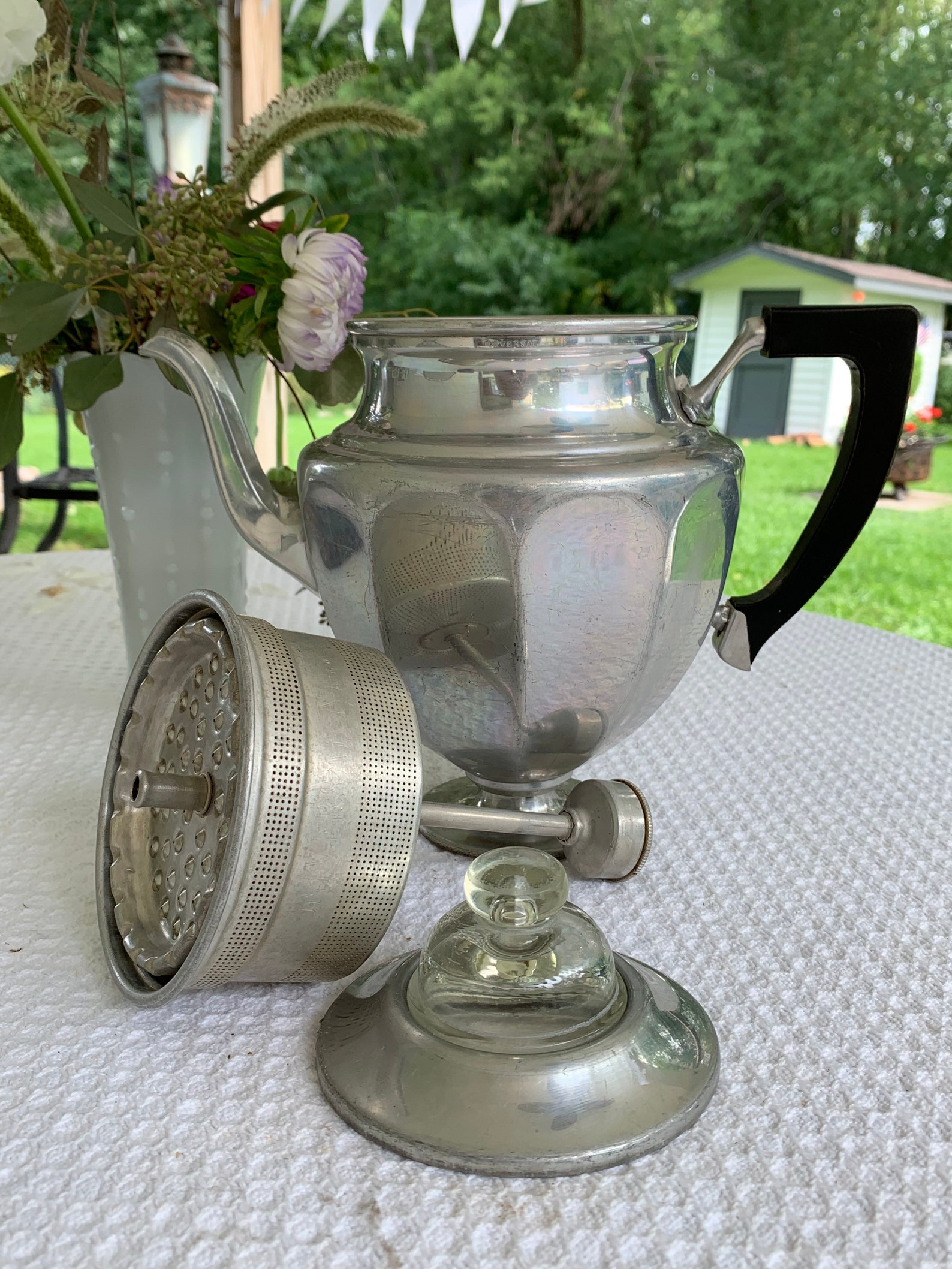 Vintage perk coffee pot stovetop Perk coffee pot wood handle | Etsy