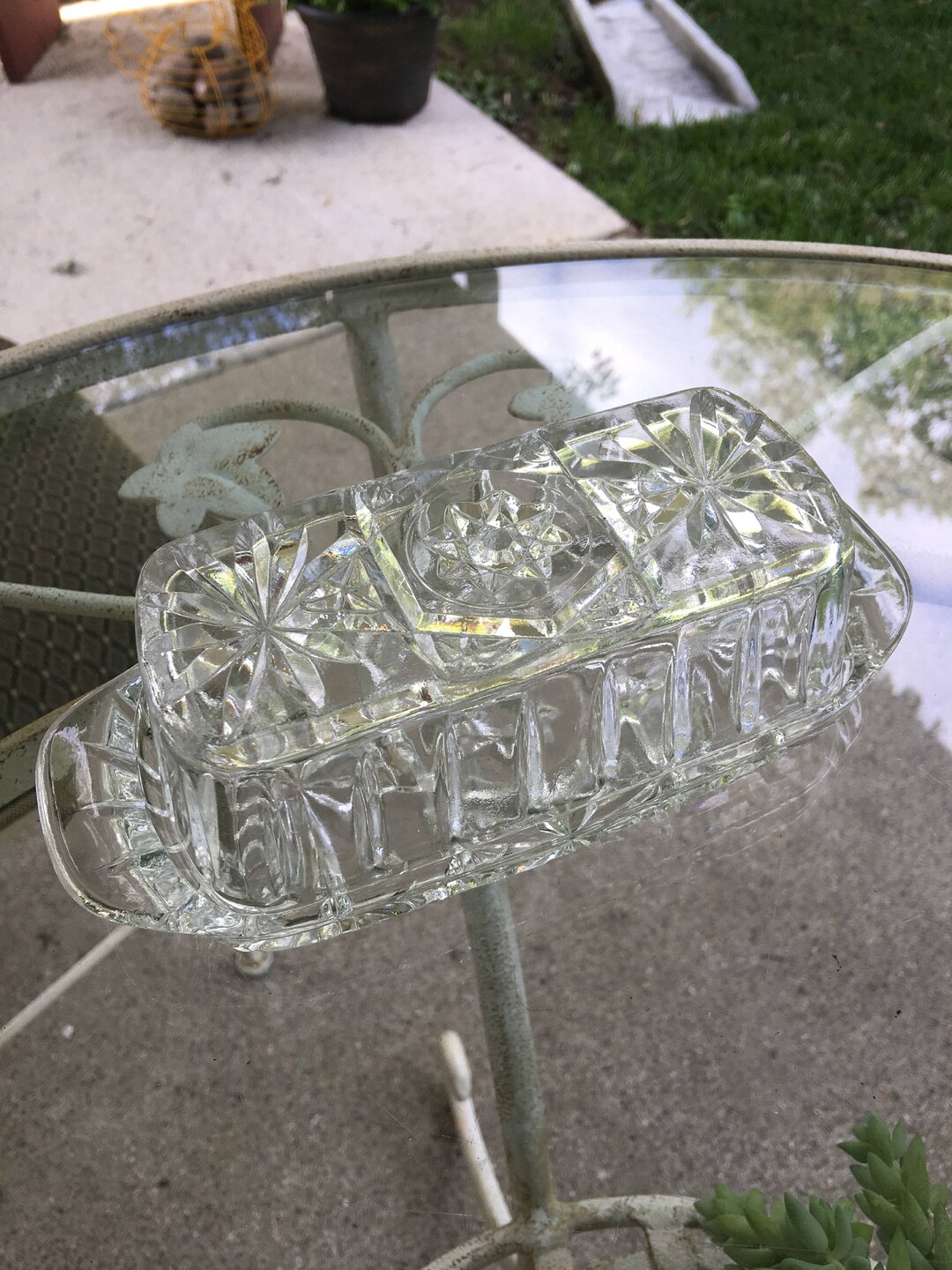 Cut Glass Butter Dish, Vintage Butter Dish, Antique Butter Dish - Etsy