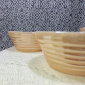 Vintage Luster Ware Bowls, Set of Luster Ware, Peach Luster Ware Bowls ...