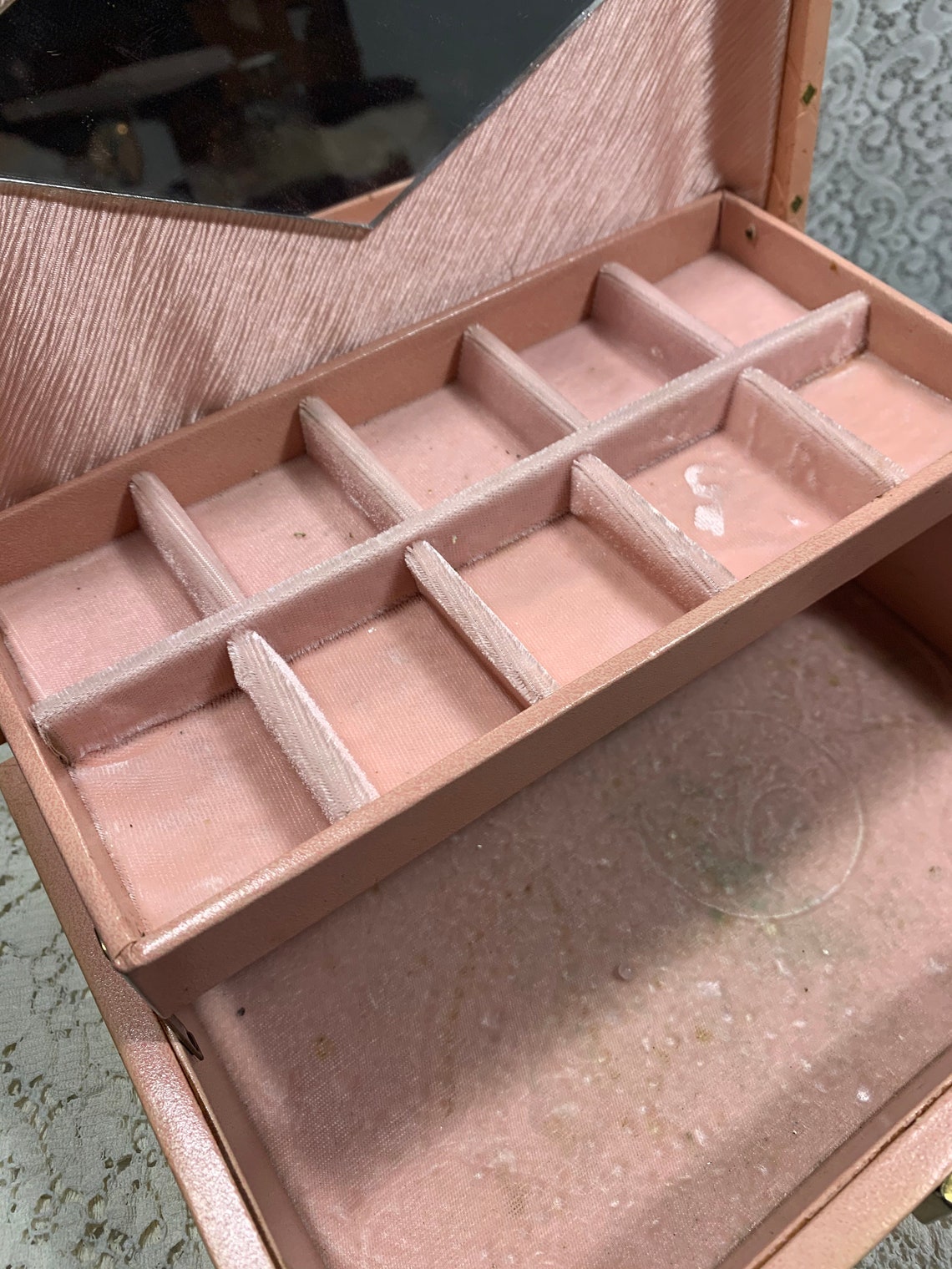 Vintage Pink Jewelry Box Retro Pink Jewelry Box - Etsy