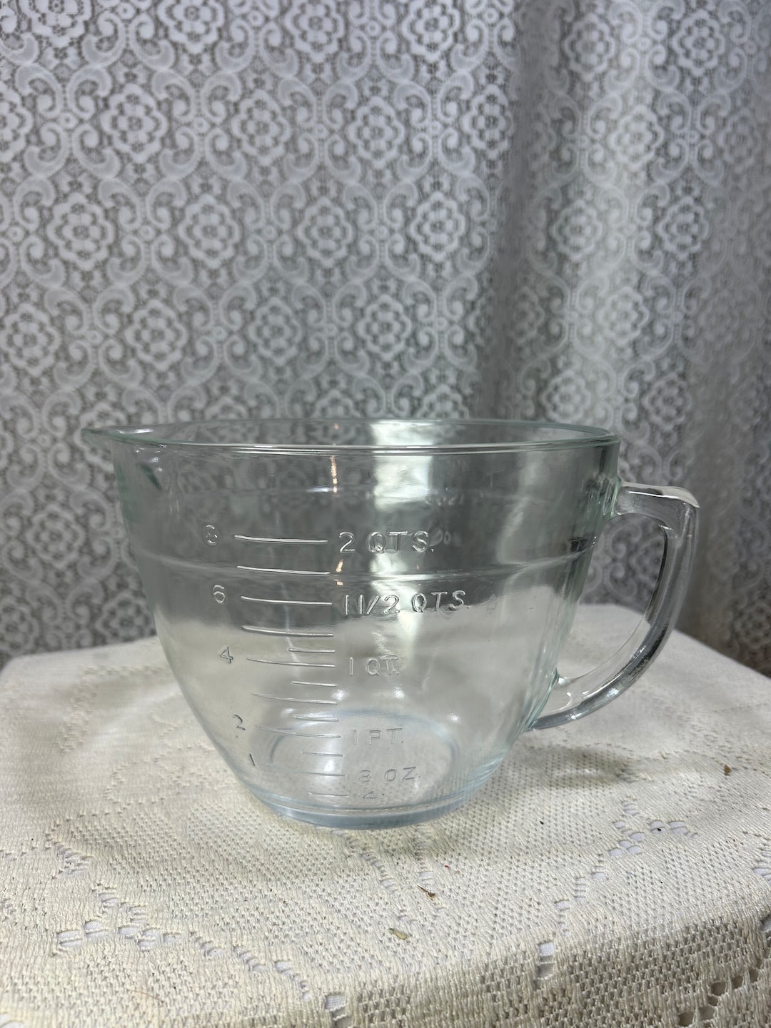Vintage Anchor Hocking Measuring Bowl, 8 Cup Measuring Bowl, Vintage ...