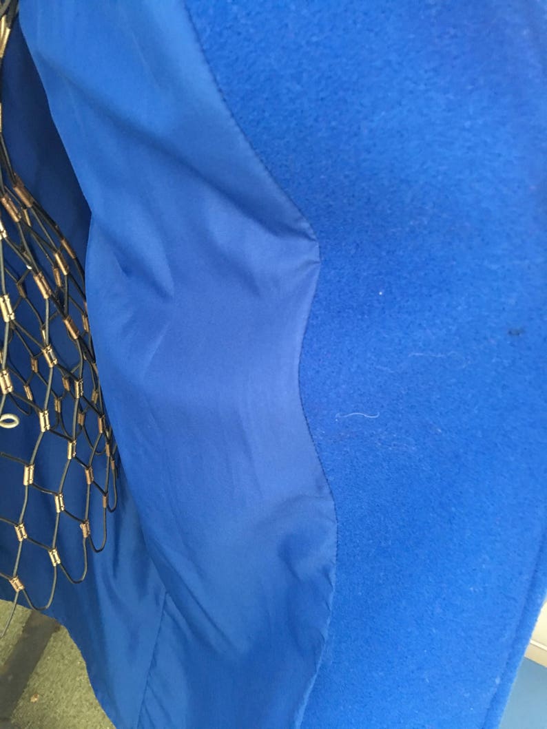 Vintage Harve Bernard, Bernard Holzman Full Length Royal Blue Wool Coat ...
