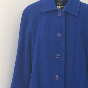 Vintage Harve Bernard, Bernard Holzman Full Length Royal Blue Wool Coat ...