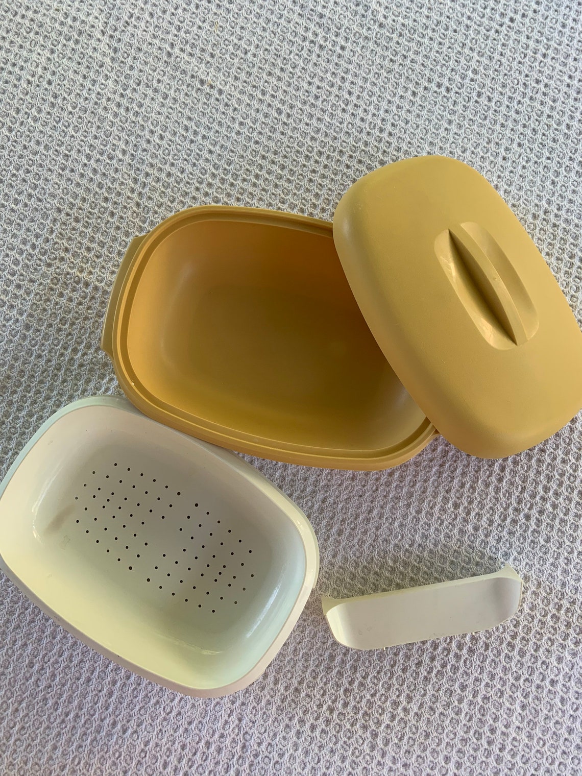 Harvest Gold Tupperware Steamer, Vintage Tupperware Vegetable Steamer ...