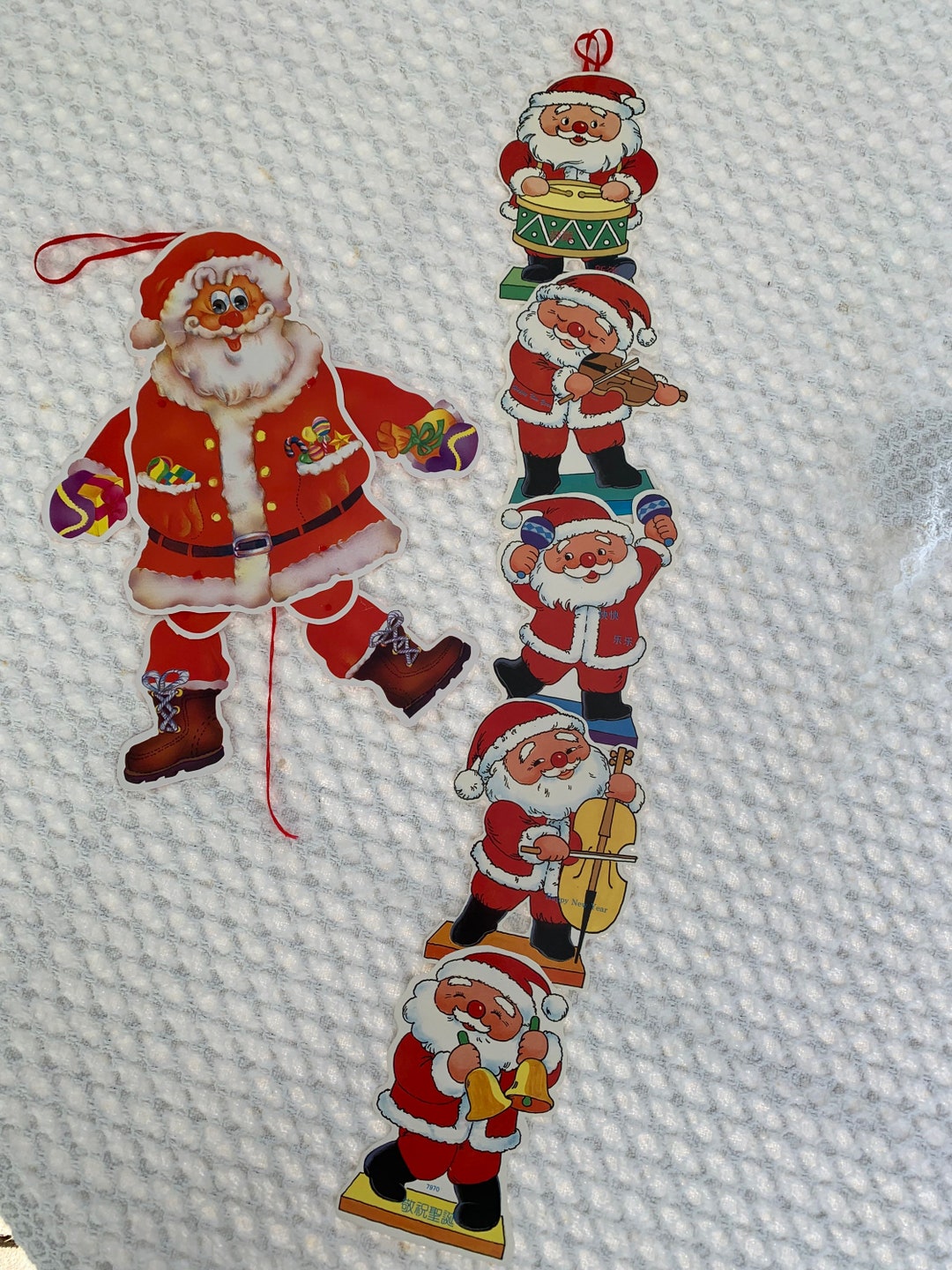 Vintage Christmas Paper Cutouts, Musical Christmas, Vintage Santa ...
