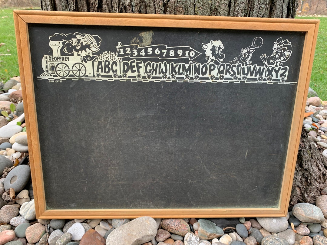 Vintage Chalkboard, Vintage Kids Chalkboard, Geoffrey Chalkboard - Etsy