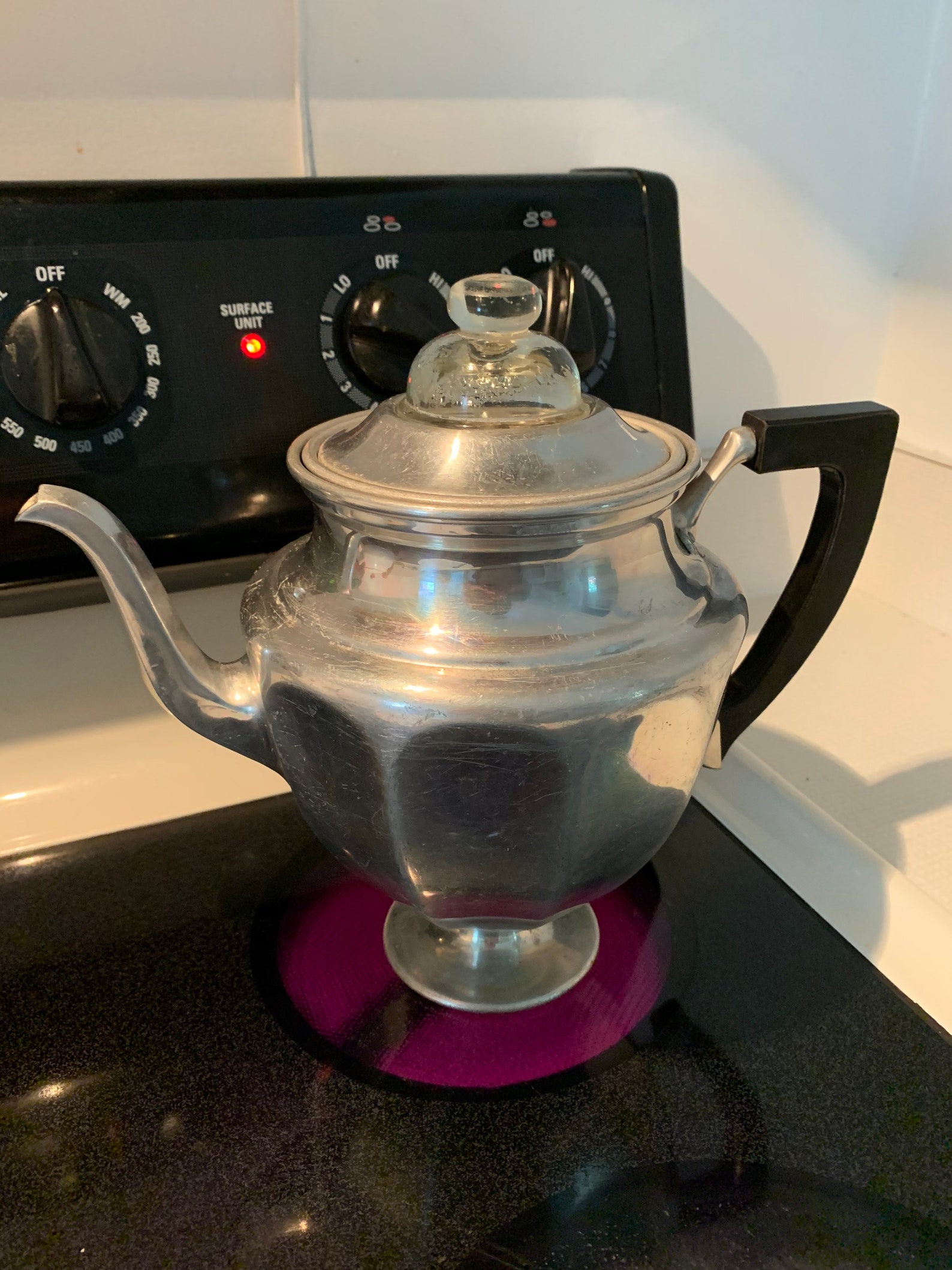 Vintage Perk Coffee Pot, Stovetop Perk Coffee Pot, Wood Handle Coffee ...