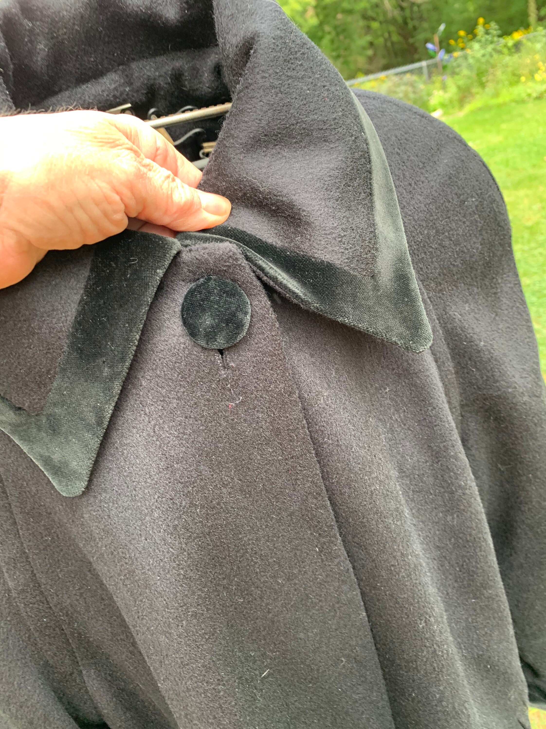 Vintage Full Length Black Wool Coat Vintage Wool Coat Black - Etsy