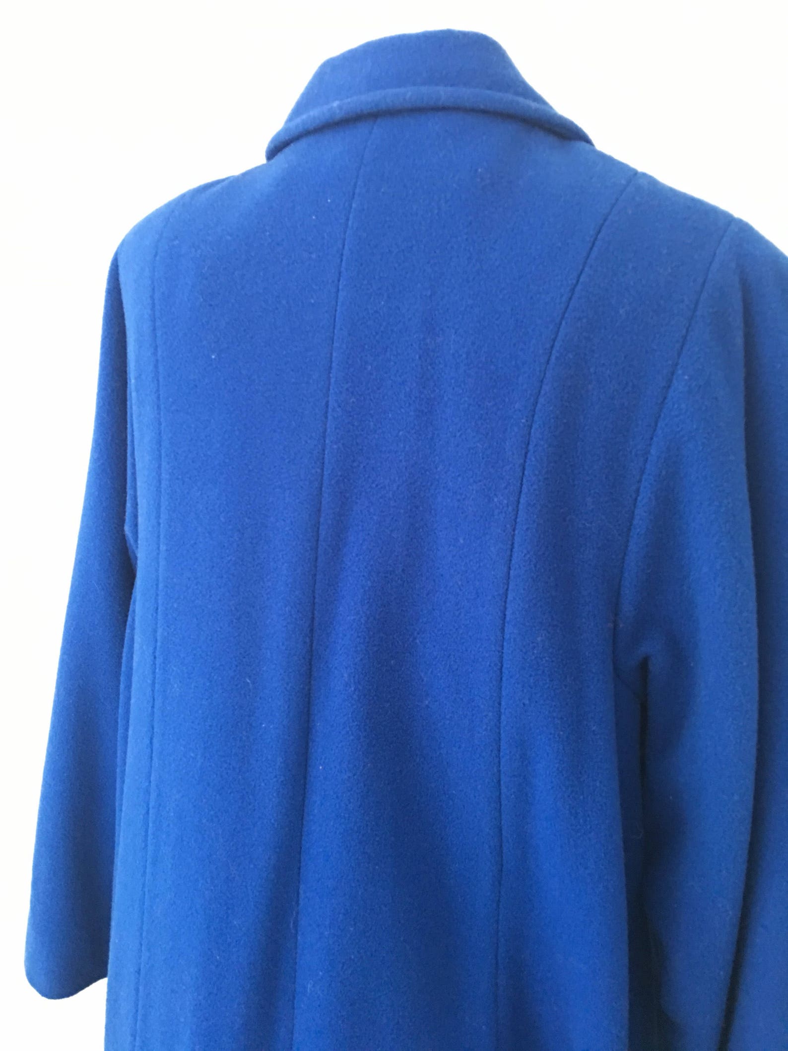 Vintage Harve Bernard, Bernard Holzman Full Length Royal Blue Wool Coat ...
