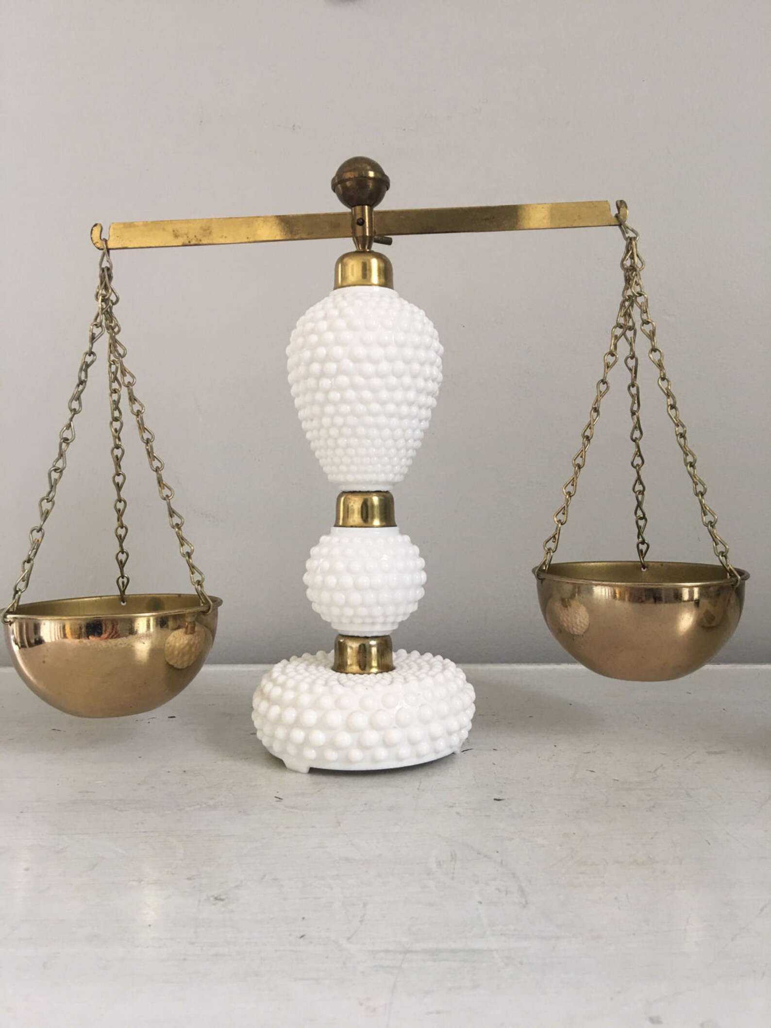 Milk Glass Scales, Vintage Hobnail Fenton Glass, Glass Scale Elite ...