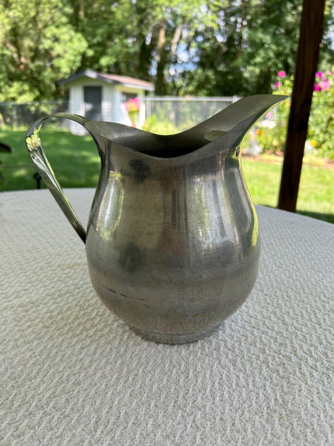 Vintage Aluminum Pitcher, Antique Aluminum Pitcher, Vintage Pitcher ...