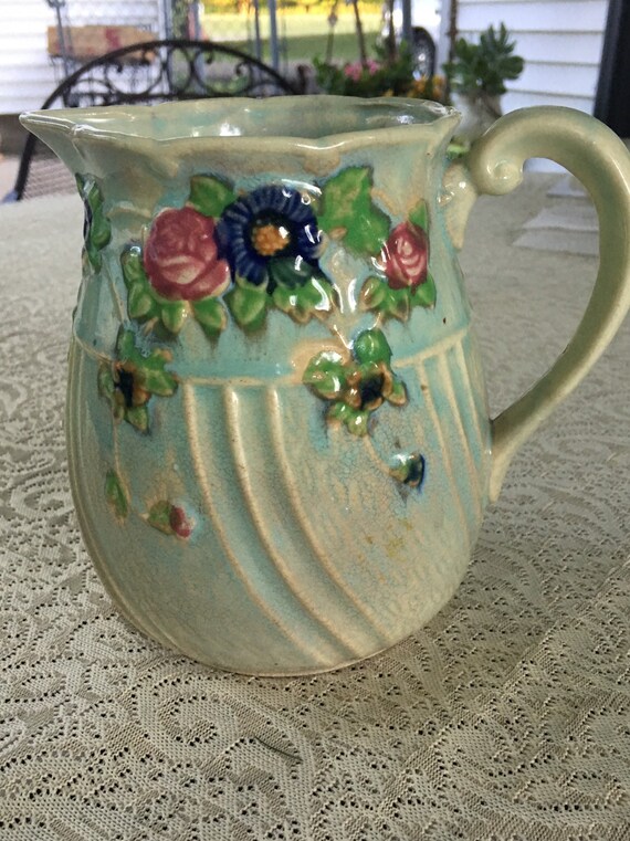 Vintage milk pitcher rustic pitcher | Etsy