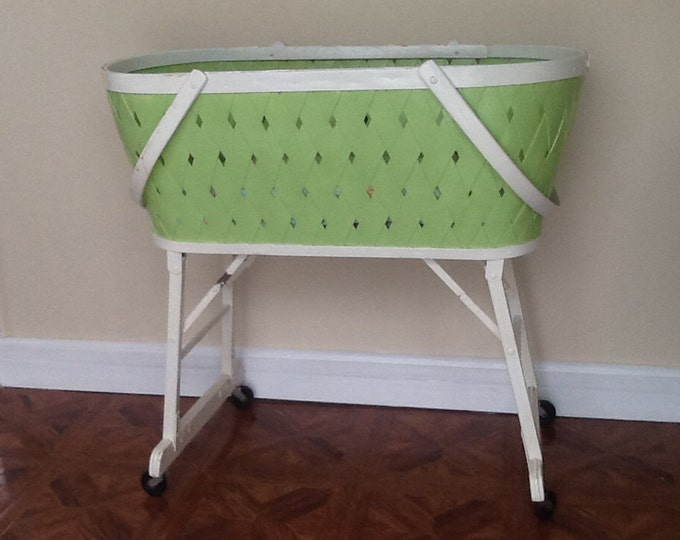 Vintage Bassinet / Hawkeye Bassinet / Nursery Decor / Wicker Bassinet ...