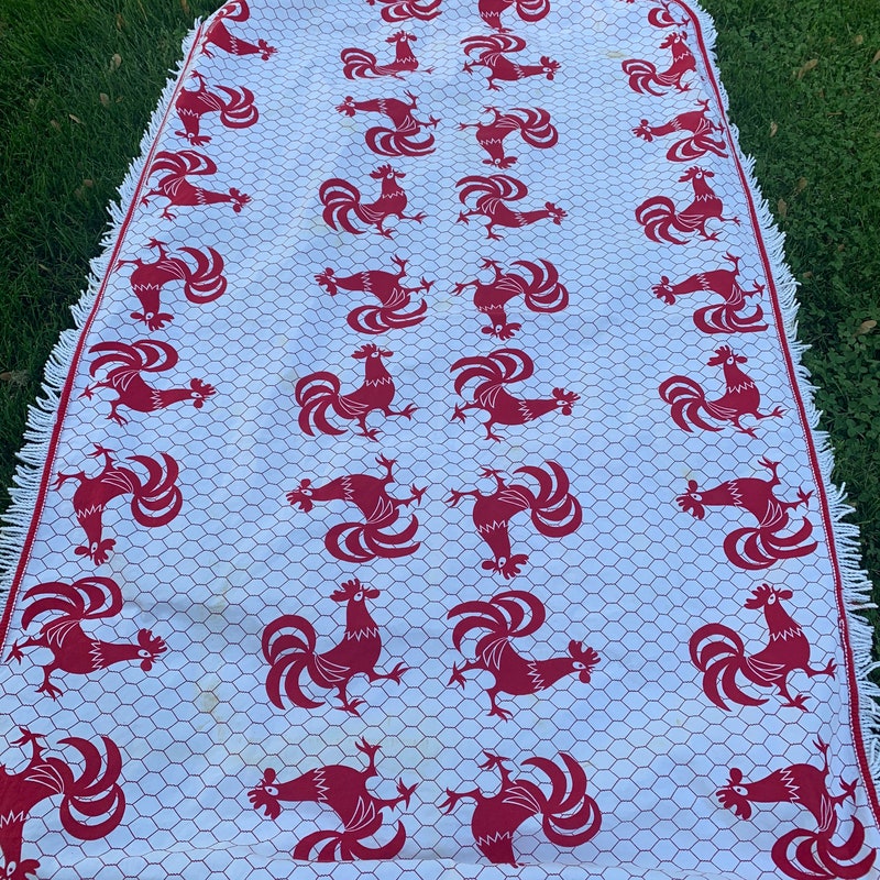 Rooster Table Cloth - Etsy