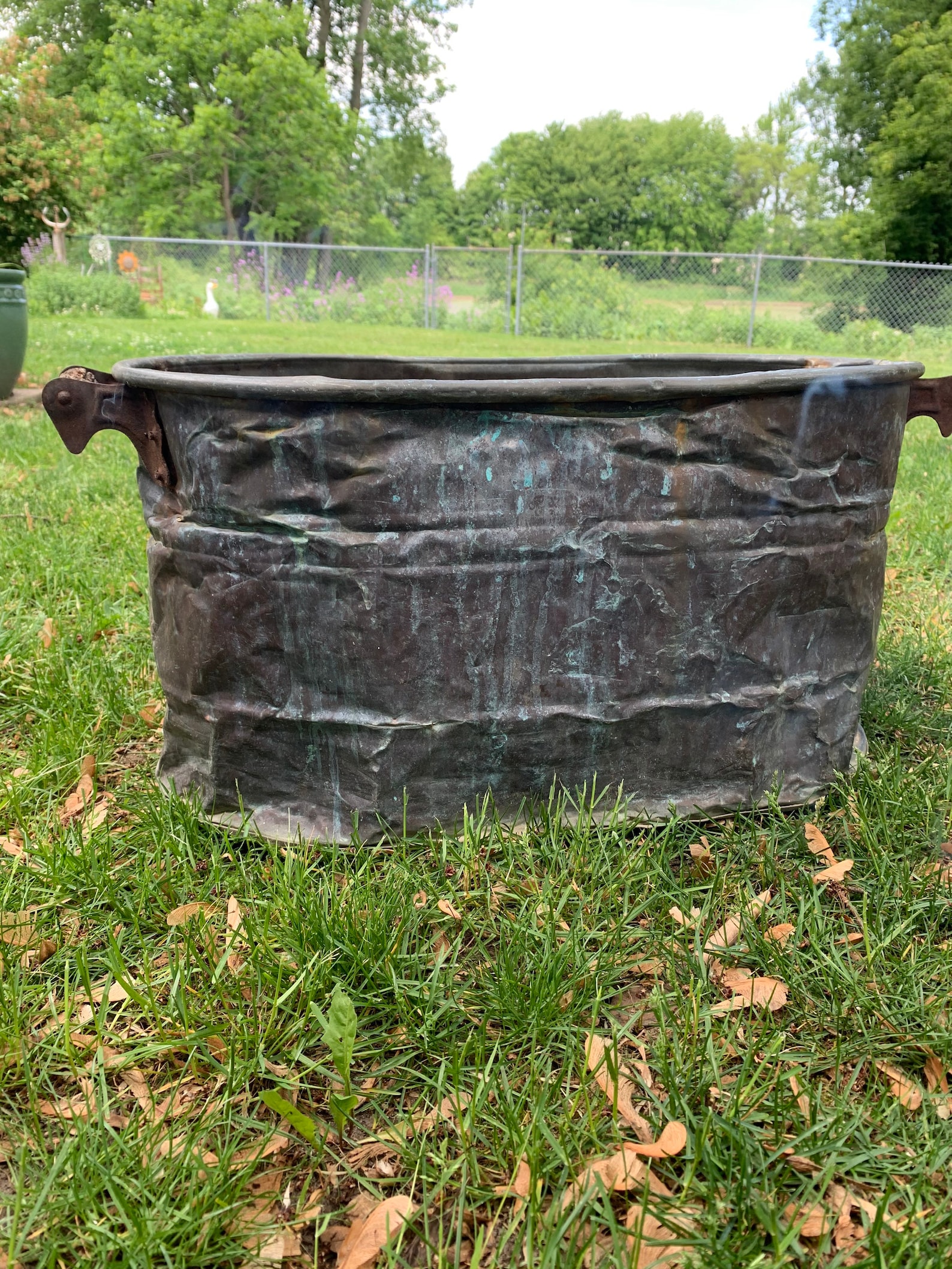Rustic copper boiling tub vintage copper pot copper tub | Etsy