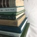 Vintage Green Books, Green Decor, Green Stack of Books, Vintage ...