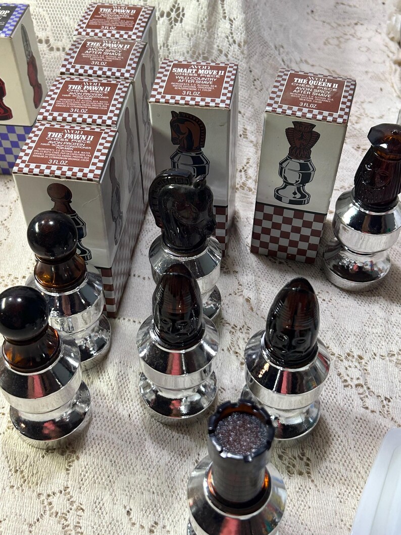 Vintage Chess Set, Almost Complete Vintage Avon Chess Set - Etsy