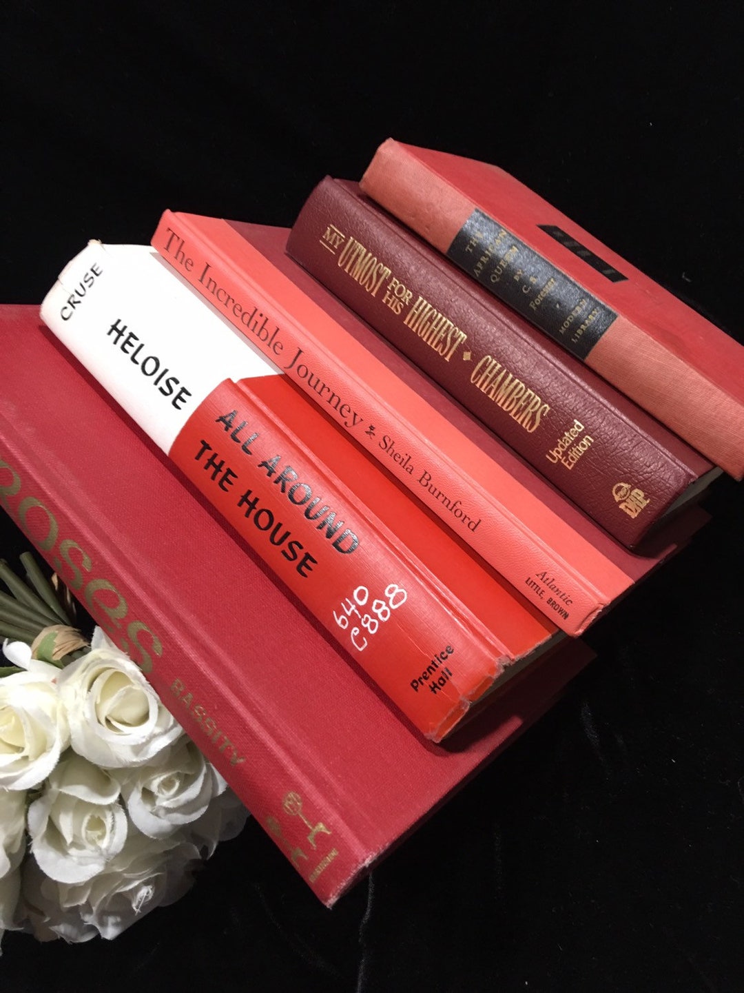 Livres vintage livres rouges vintage décor rouge étagère à - Etsy France