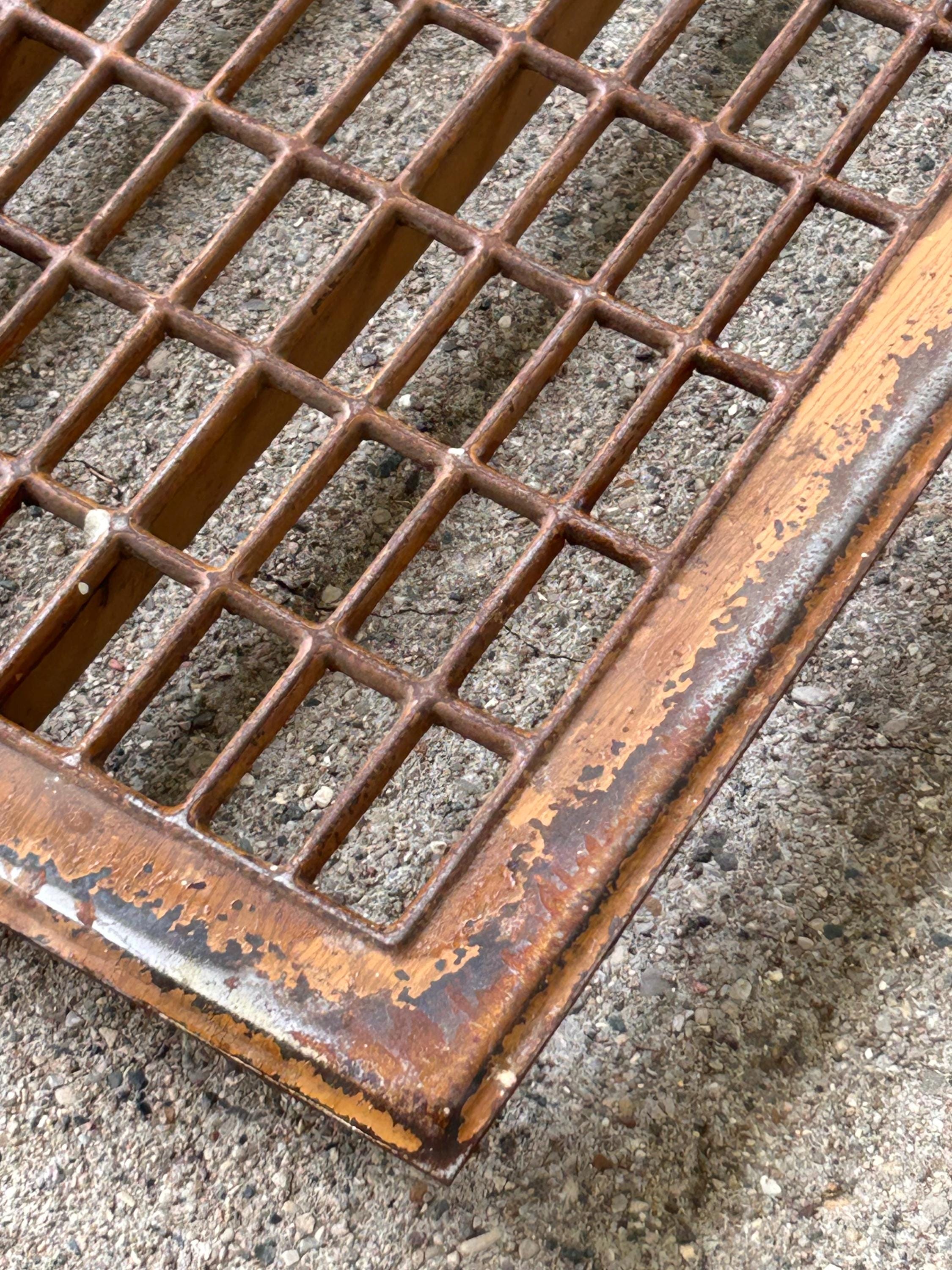 Vintage Cast Metal Floor Grate, Cast Metal Cold Air Return Grate ...