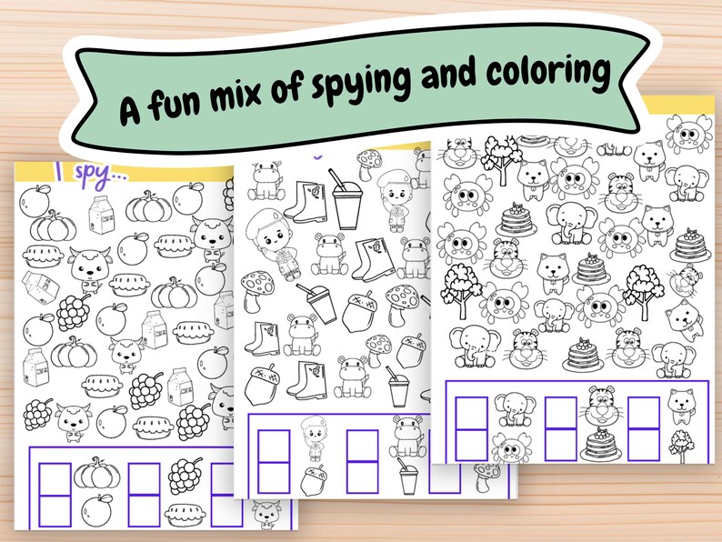 I Spy Count and Color Printable Book With 30 Fun Pages for Preschoolers ...