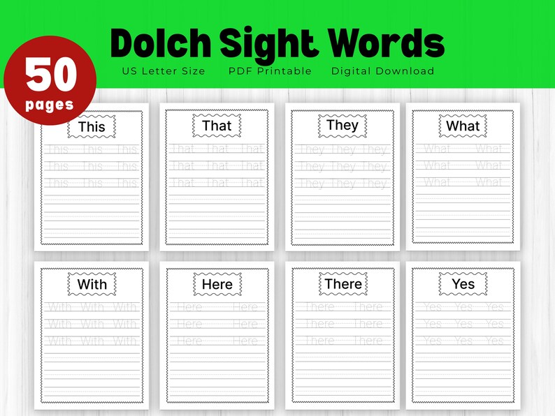 Kindergarten Sight Word Worksheets | 150 Pages | Pre-primer, Dolch ...