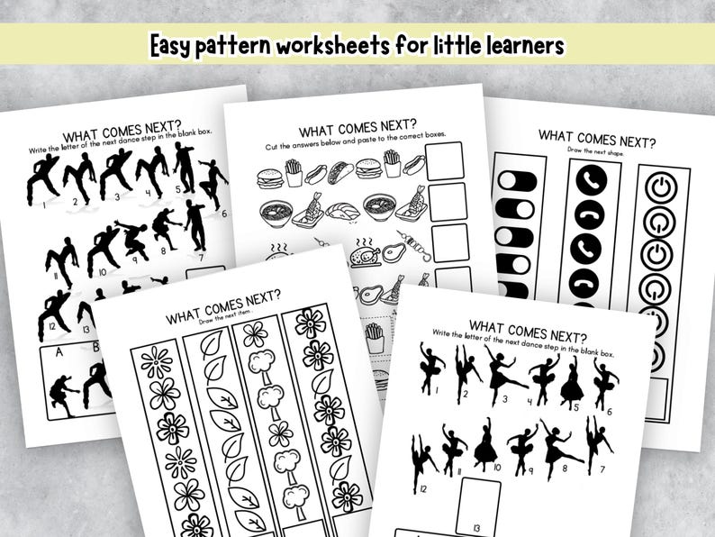 Printable Pattern Recognition Worksheets for Preschool and Kindergarten ...