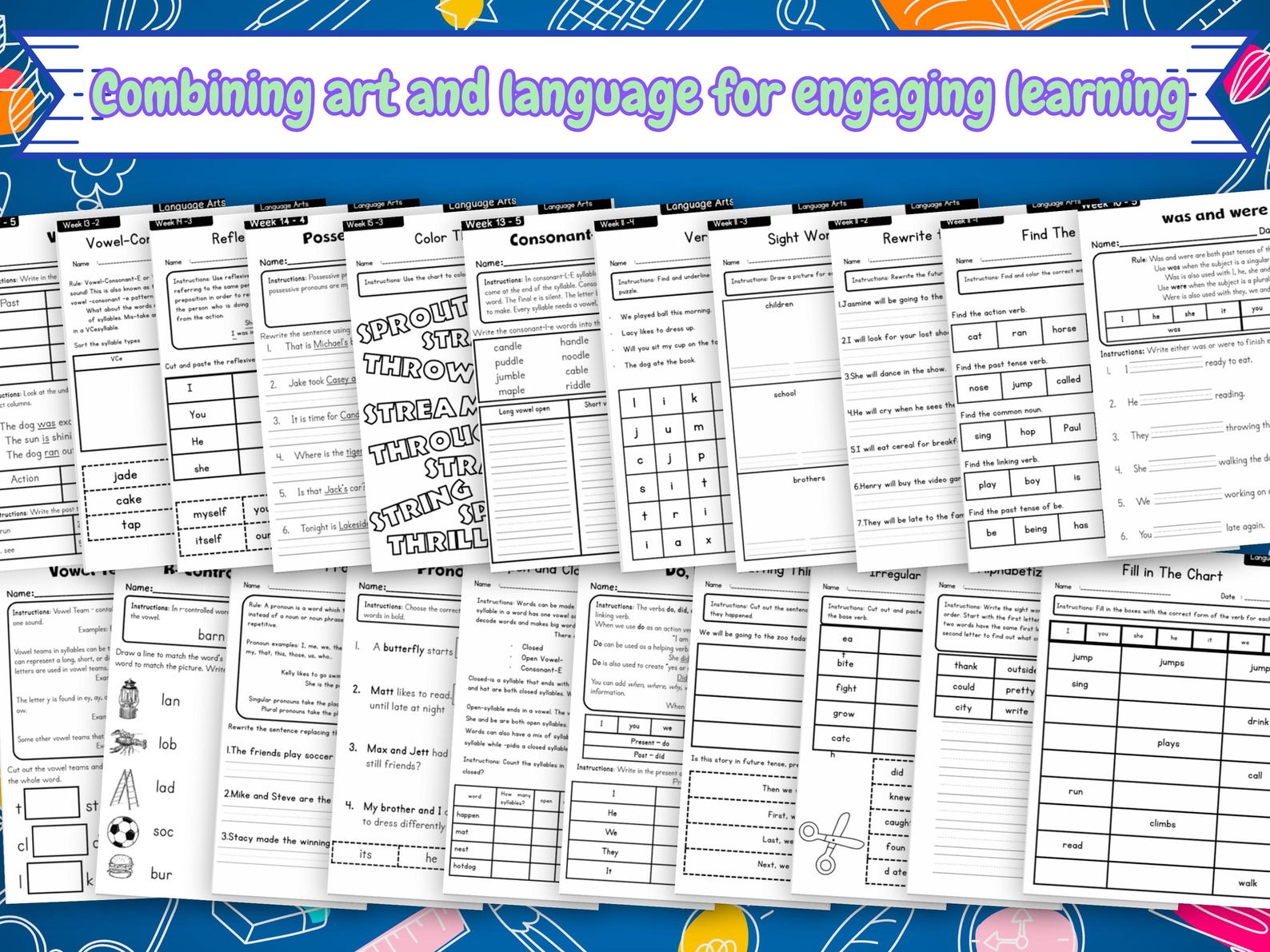 101 Page Alphabet, Number, Shape and Color Worksheets for Preschool and ...