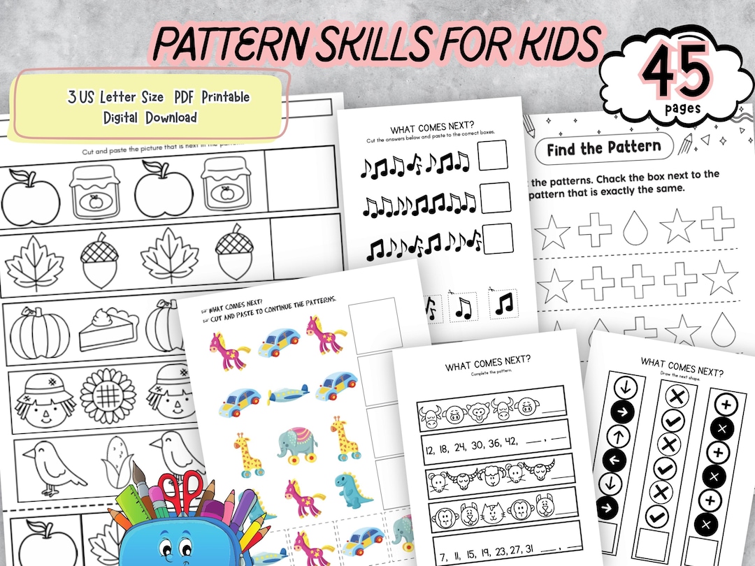 Printable Pattern Recognition Worksheets for Preschool and Kindergarten ...