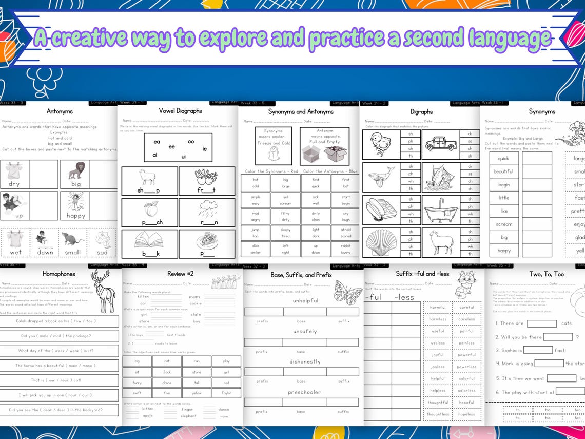 101 Page Alphabet, Number, Shape and Color Worksheets for Preschool and ...