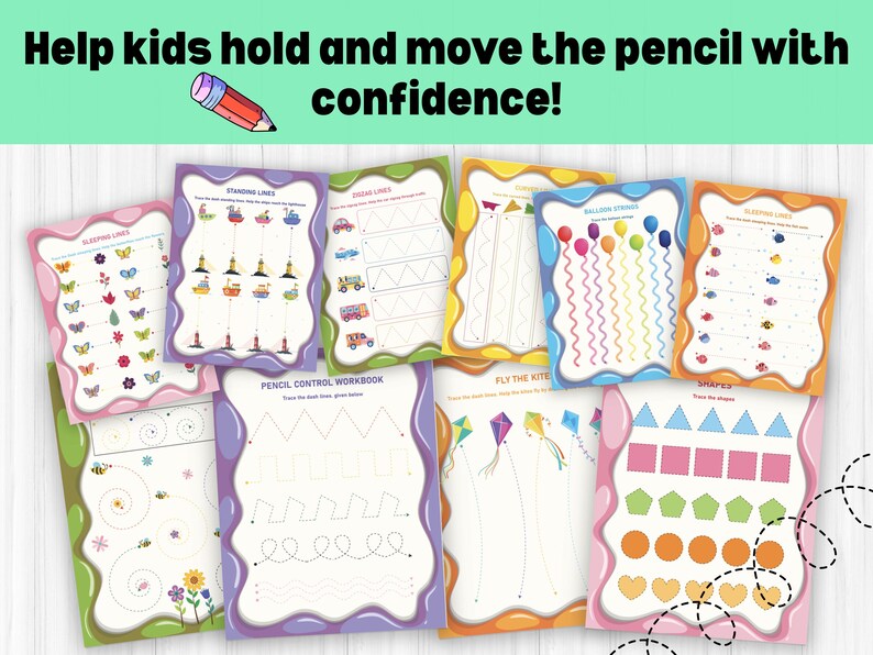 Pencil Control Tracing Worksheets for Kids – 29 Fun Pages to Build ...