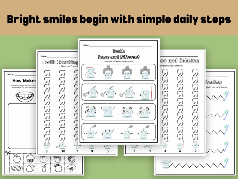 Tooth Brushing Visuals & Activities | 31 Pages | Healthy Habits for ...