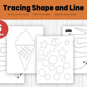 Preschool Color and Trace Worksheets | 90 Pages | Alphabet, Numbers ...