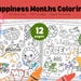 Months of the Year Coloring Pages | 2 Page Happiness Months Book ...