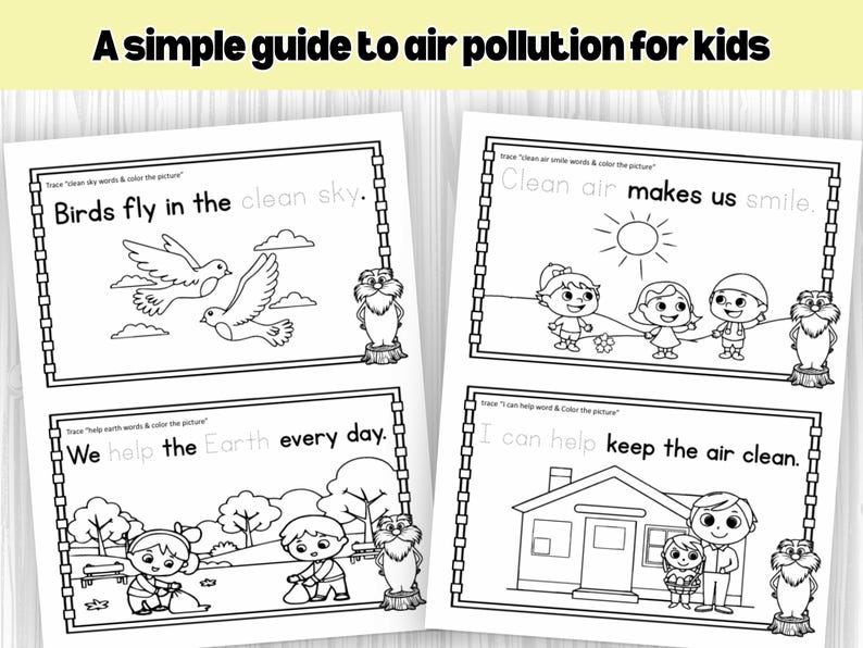 What is Air Pollution? Printable Kids Activity Book With 11 Pages of ...