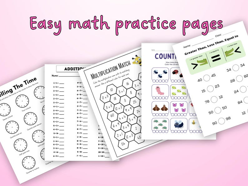 Smart Kids Math Worksheets, 50 Pages of Counting, Number Tracing, and ...