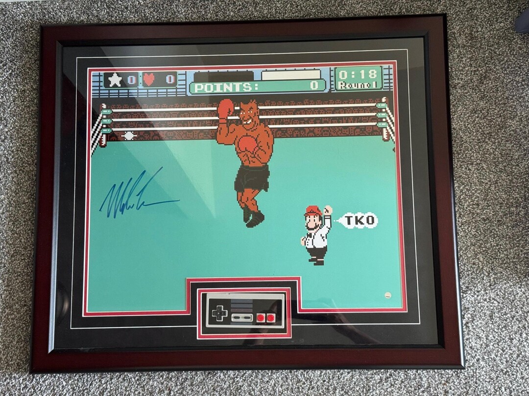 Mike Tyson Punchout Signed Shadow Box With Controller Certificate ...