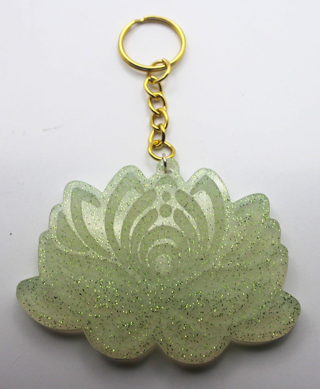 Resin Lotus Flower Keychain - Etsy