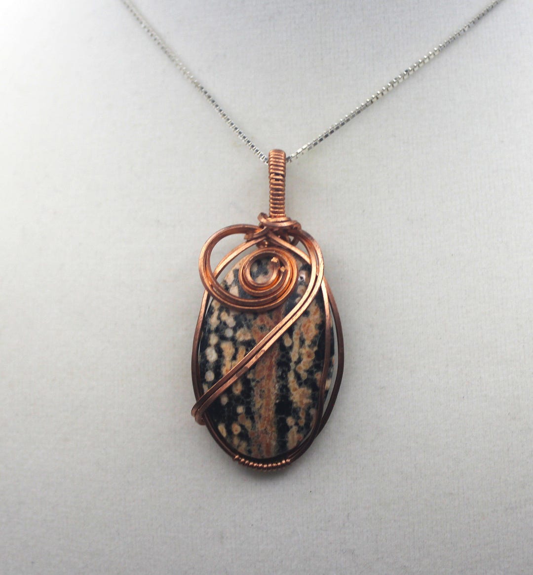 Raw Copper Firework Obsidian Pendant Necklace - Etsy